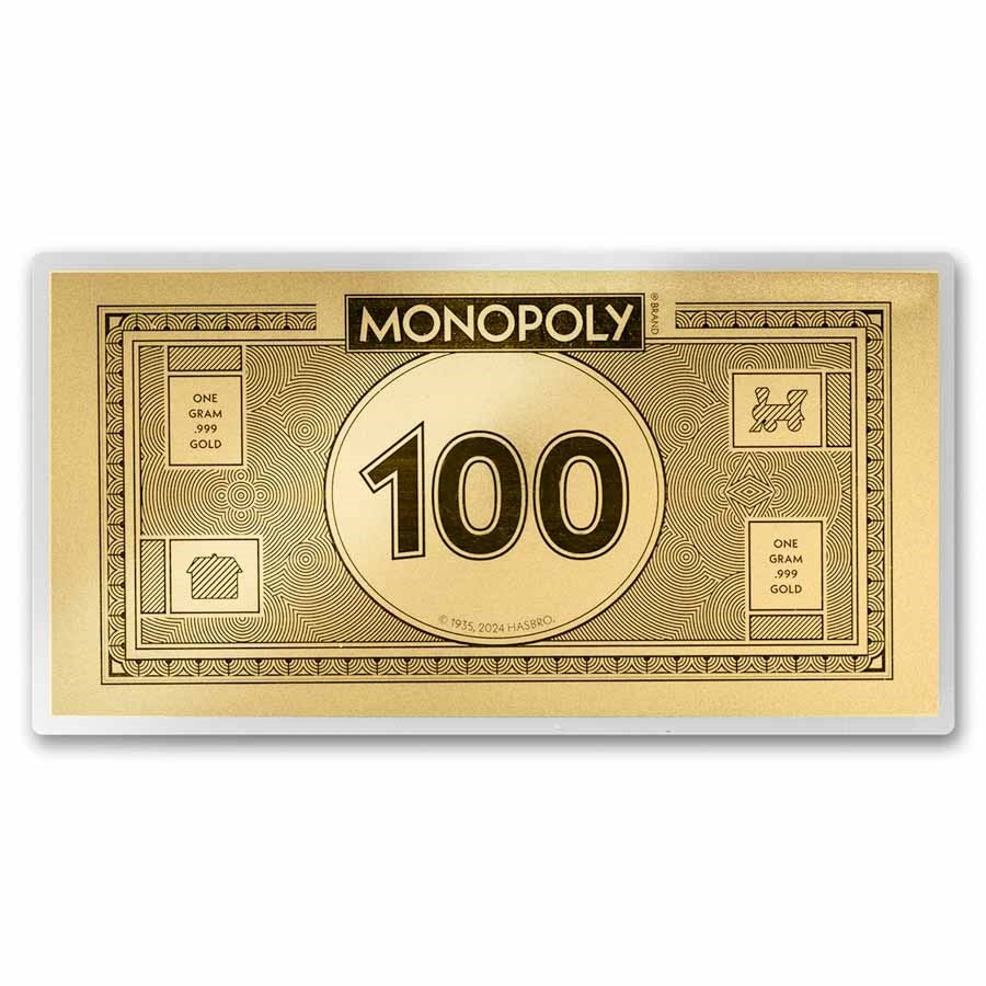 1 gr. Monopoly Foil Gold Note 2024 Samoa – Marc Gebauer